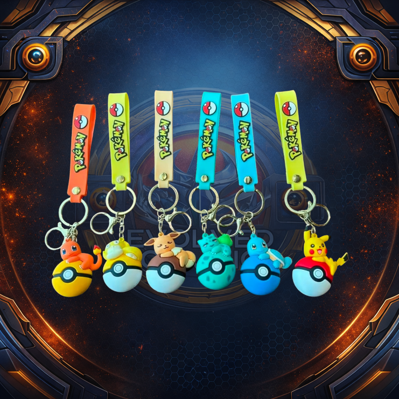 Resting Pokémon Pokéball Keychains – Evolved Gaming